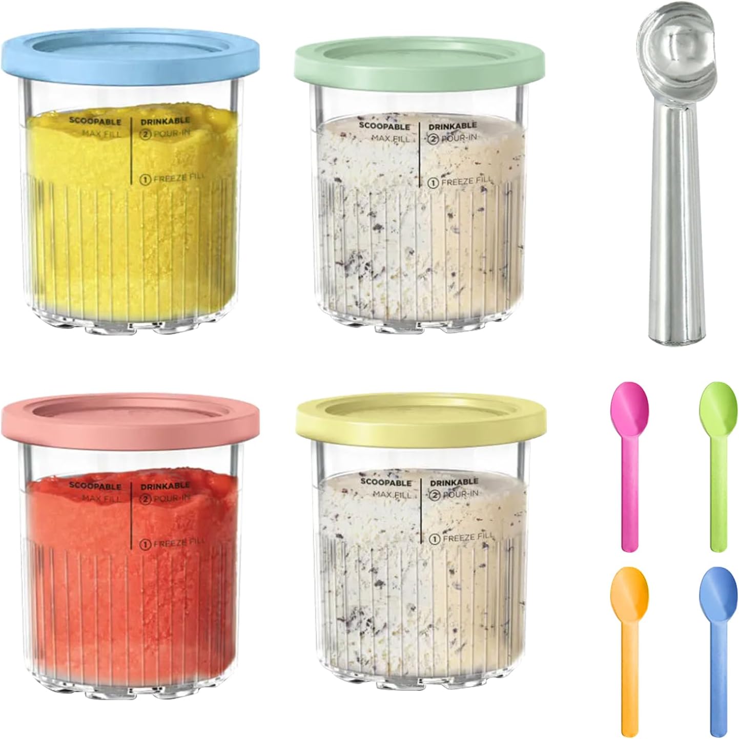 Ninja CREAMi Gelatiera Deluxe con 3 Vasetti, 10 Funzioni, Produce ...