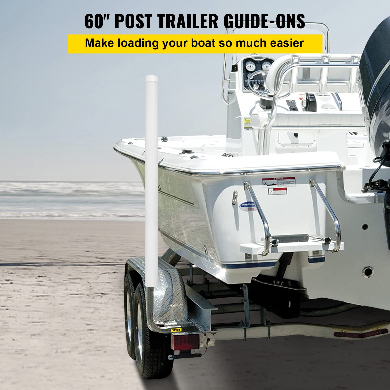 VEVOR Boat Trailer Guide-on,Trailer Post Guide ons, with White PVC Tube ...