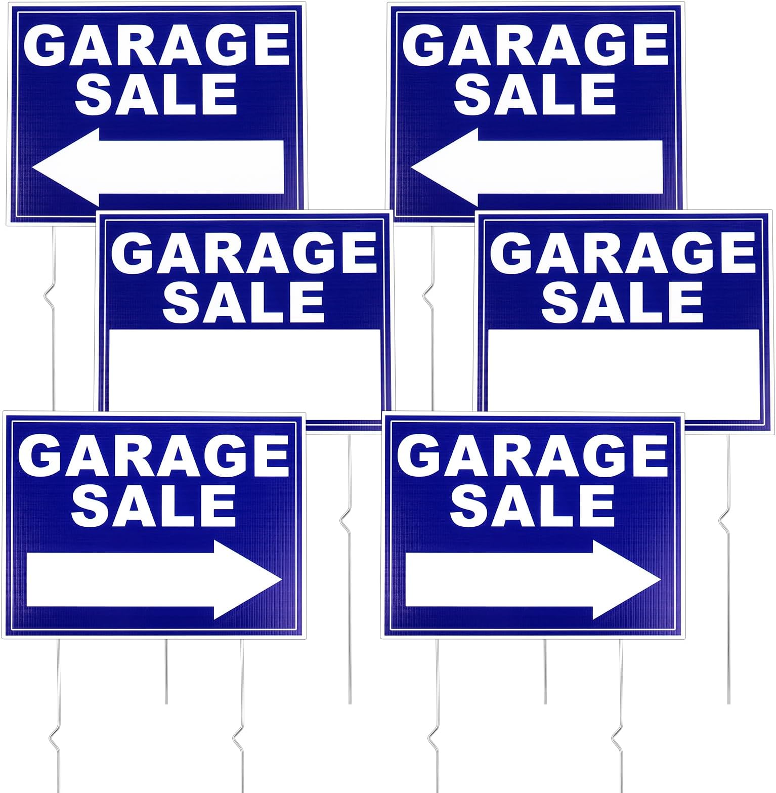 Amazon.com: 6pcs Garage Sale Signs with Stakes, 16x12in Double Sided ...
