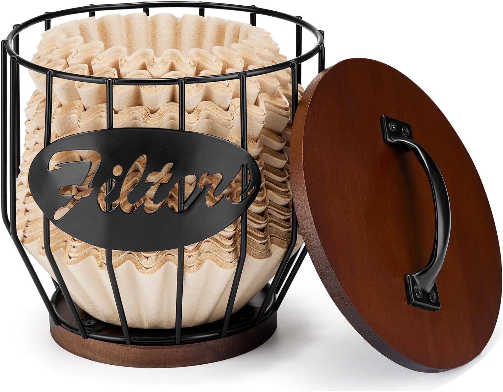 Amazon.com: Large Capacity Coffee Filter Holder for Counter - Storage ...