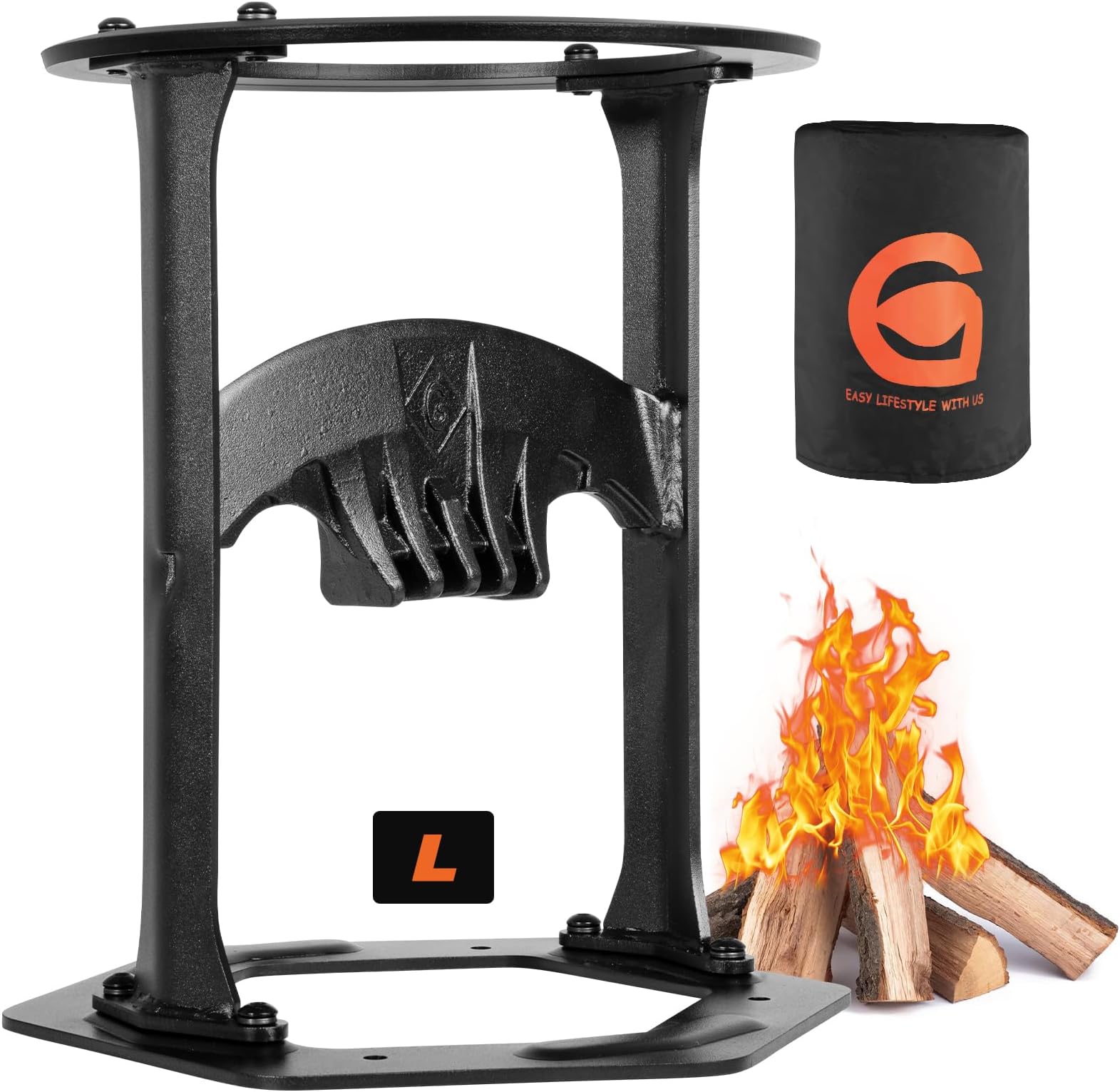 Amazon.com : Ownsig Wall Mounted Firewood Splitter, Metal Kindling ...