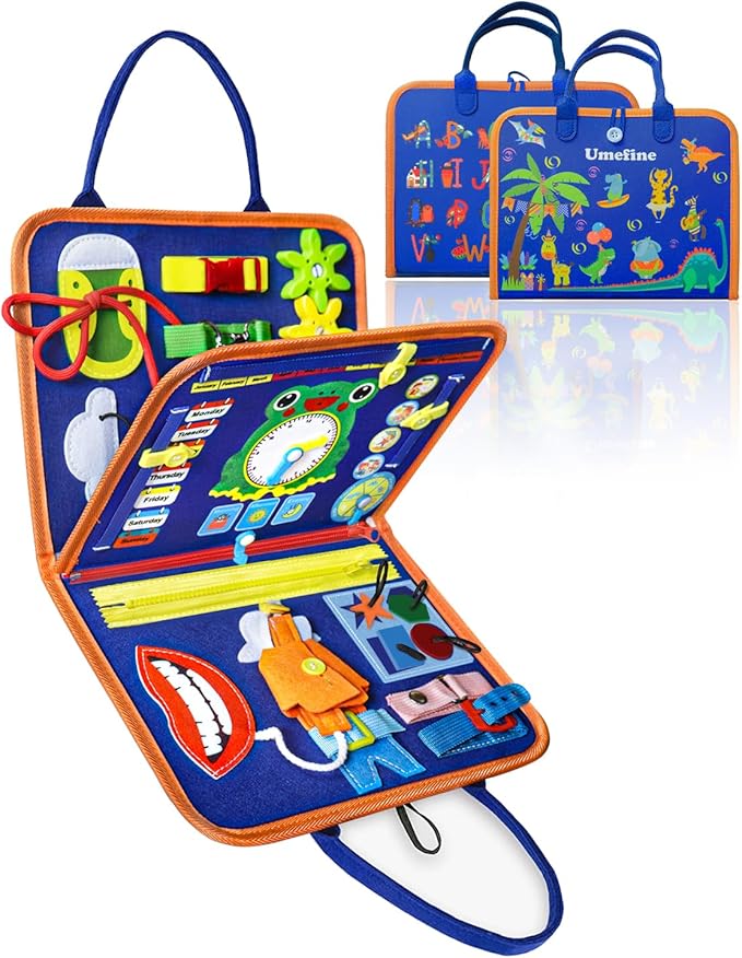 Amazon.com: UMEFINE Busy Book for Toddlers 1-3, Busy Board Montessori ...