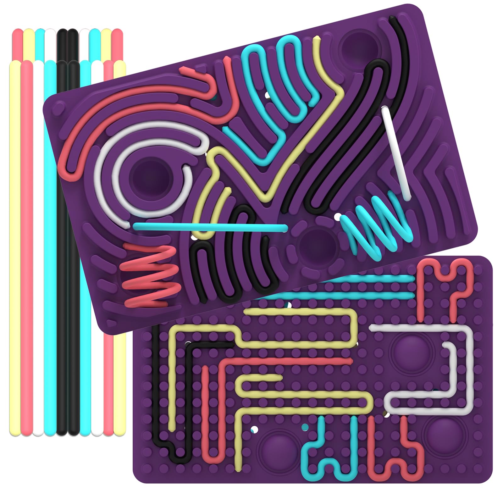 Amazon.com: Sensory Activity Board,Silicone Fidget Toy for Stress ...