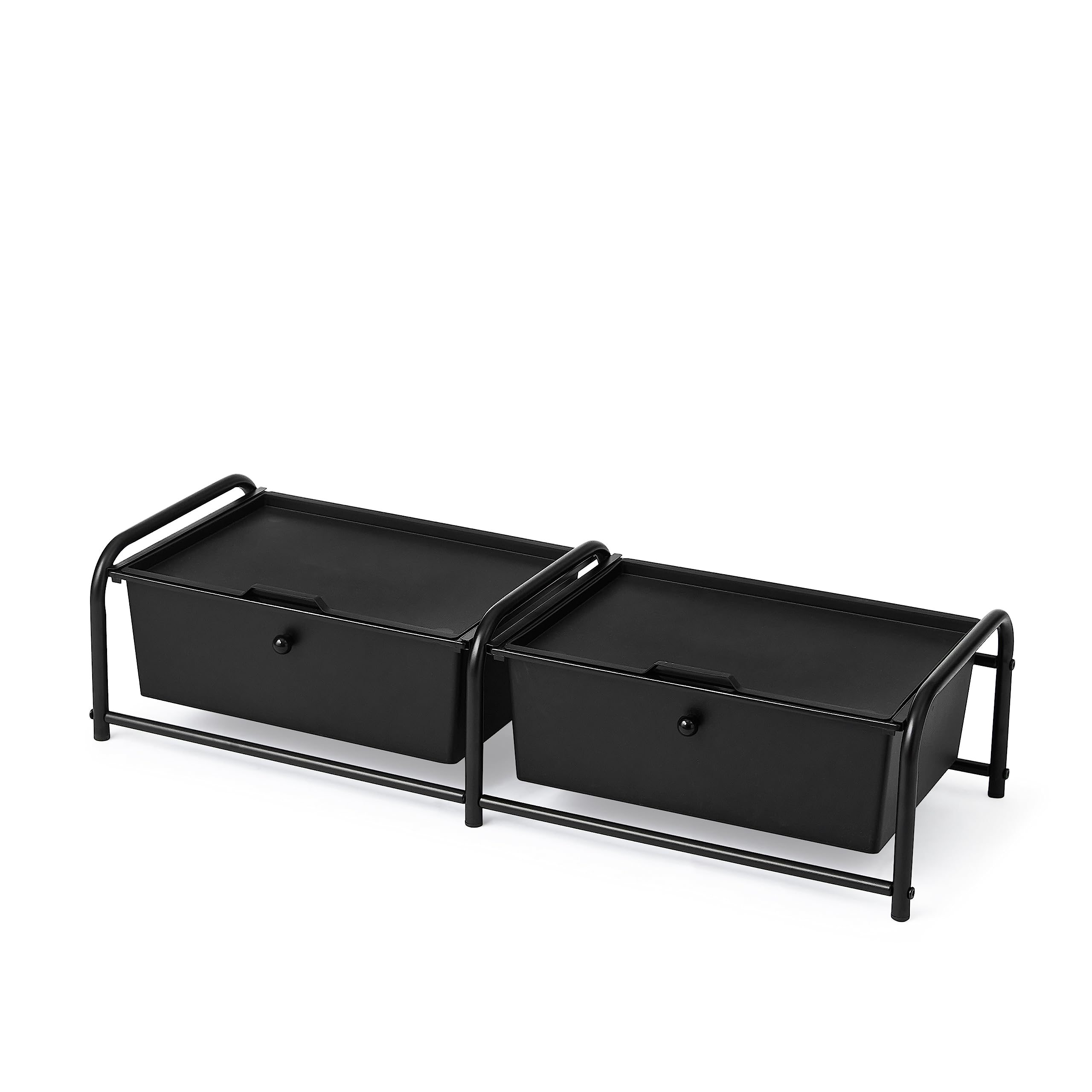 Amazon.com: Suprima® Underbed Storage - Lidded 2 Section - Black : Home ...