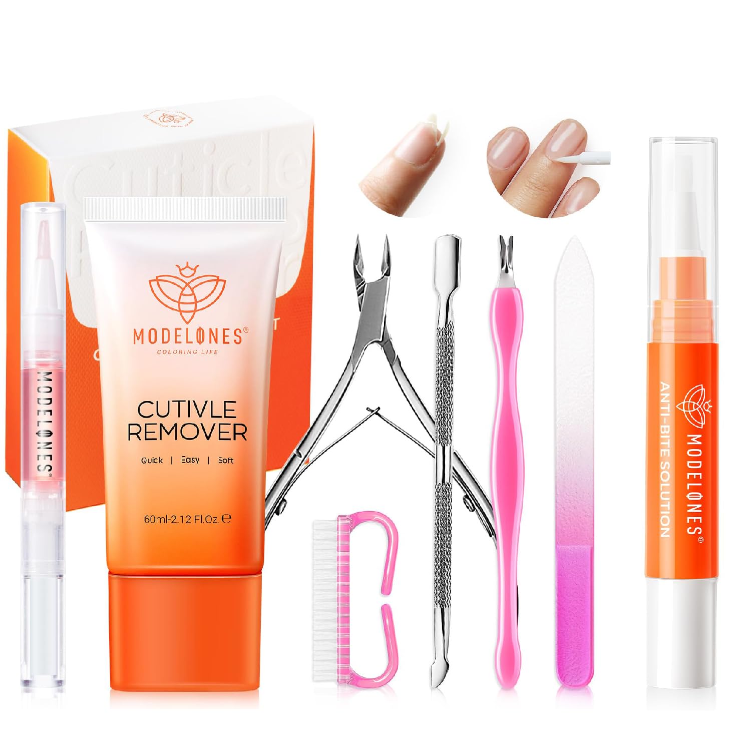 Amazon.com : modelones Stop Nail Biting Pen and Cuticle Remover Kit ...