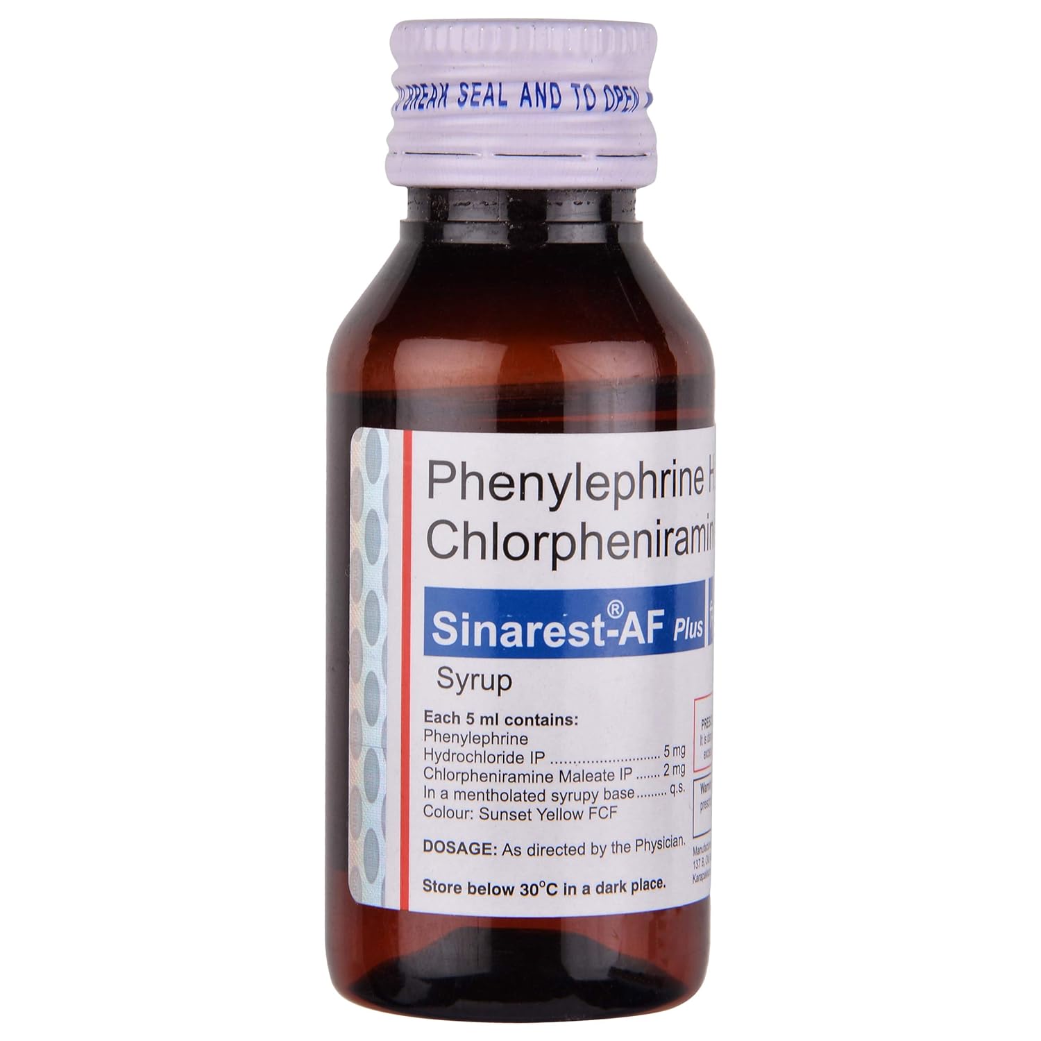 Sinarest-AF Plus - Bottle of 60 ml Syrup : Amazon.in: Health & Personal ...