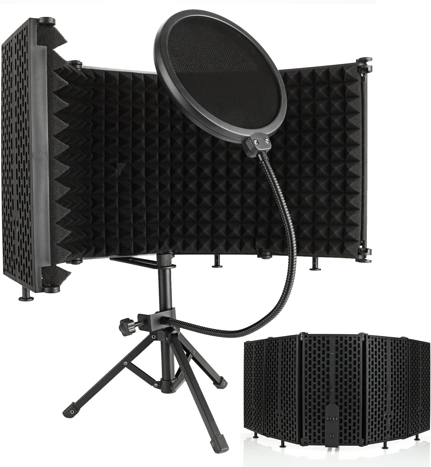 SENENQU Bouclier d'Isolation de Microphone Avec Mousse Acoustique Micro ...