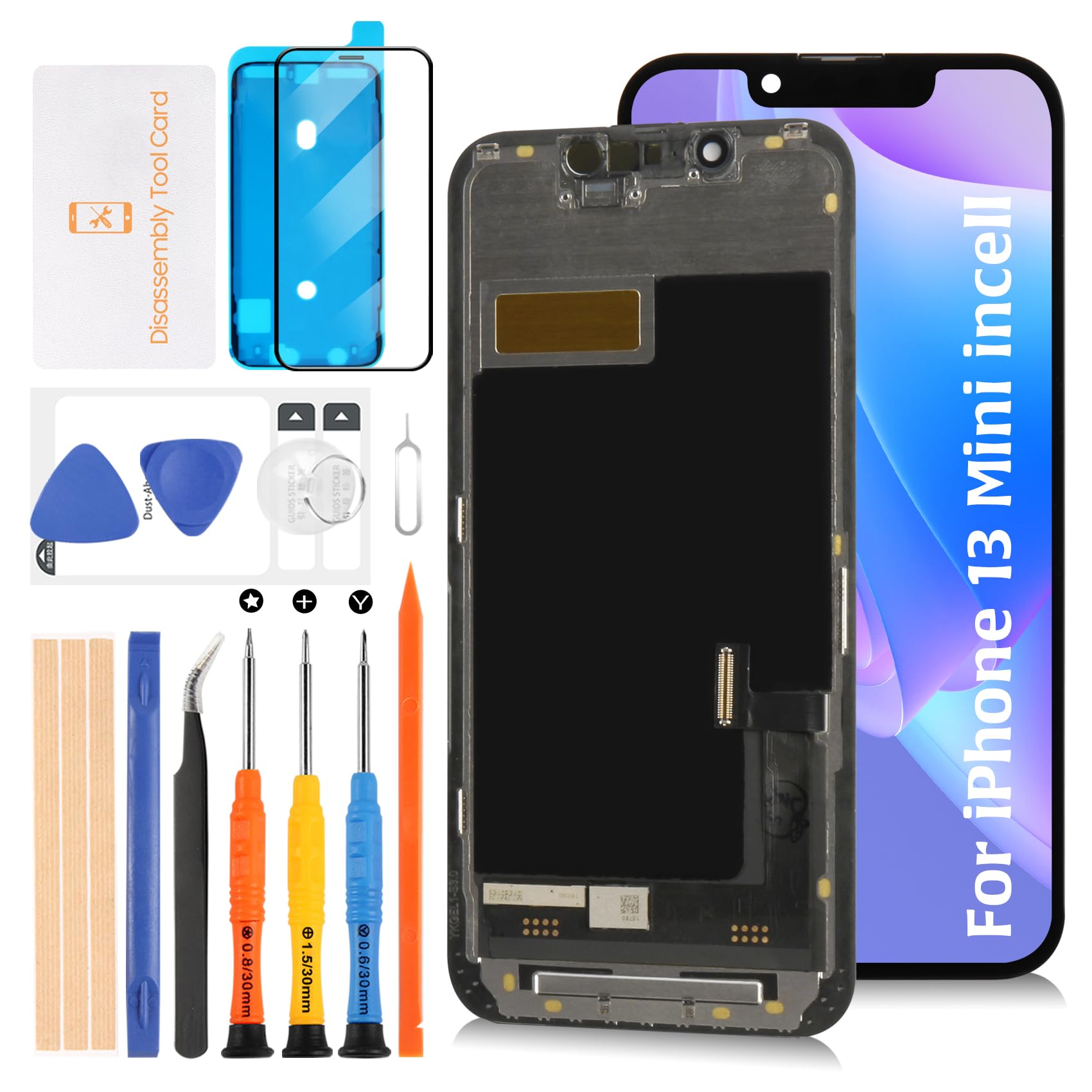 Amazon.com: Olivechard Incell for iPhone 13 Mini LCD Screen Replacement ...