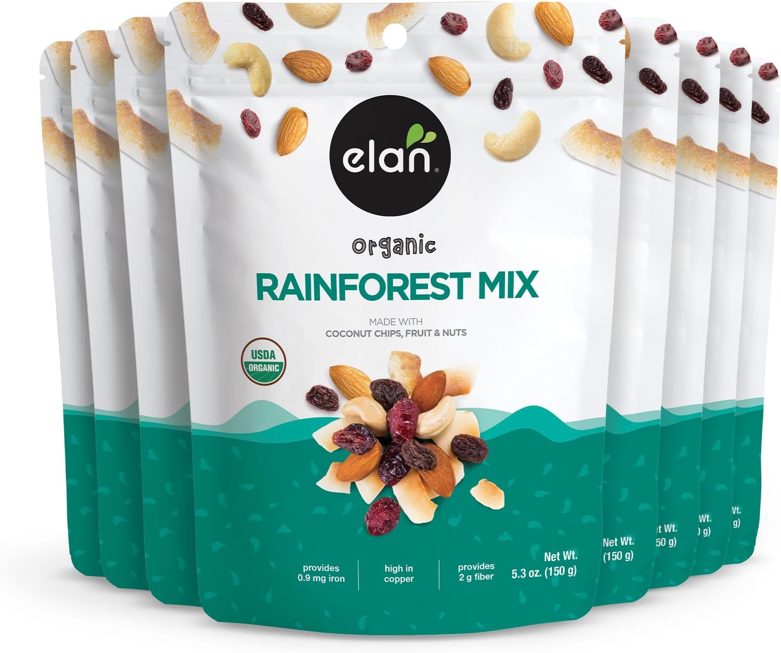Amazon.com : Elan Organic Rainforest Mix, Healthy Snacks, Dried Fruits ...