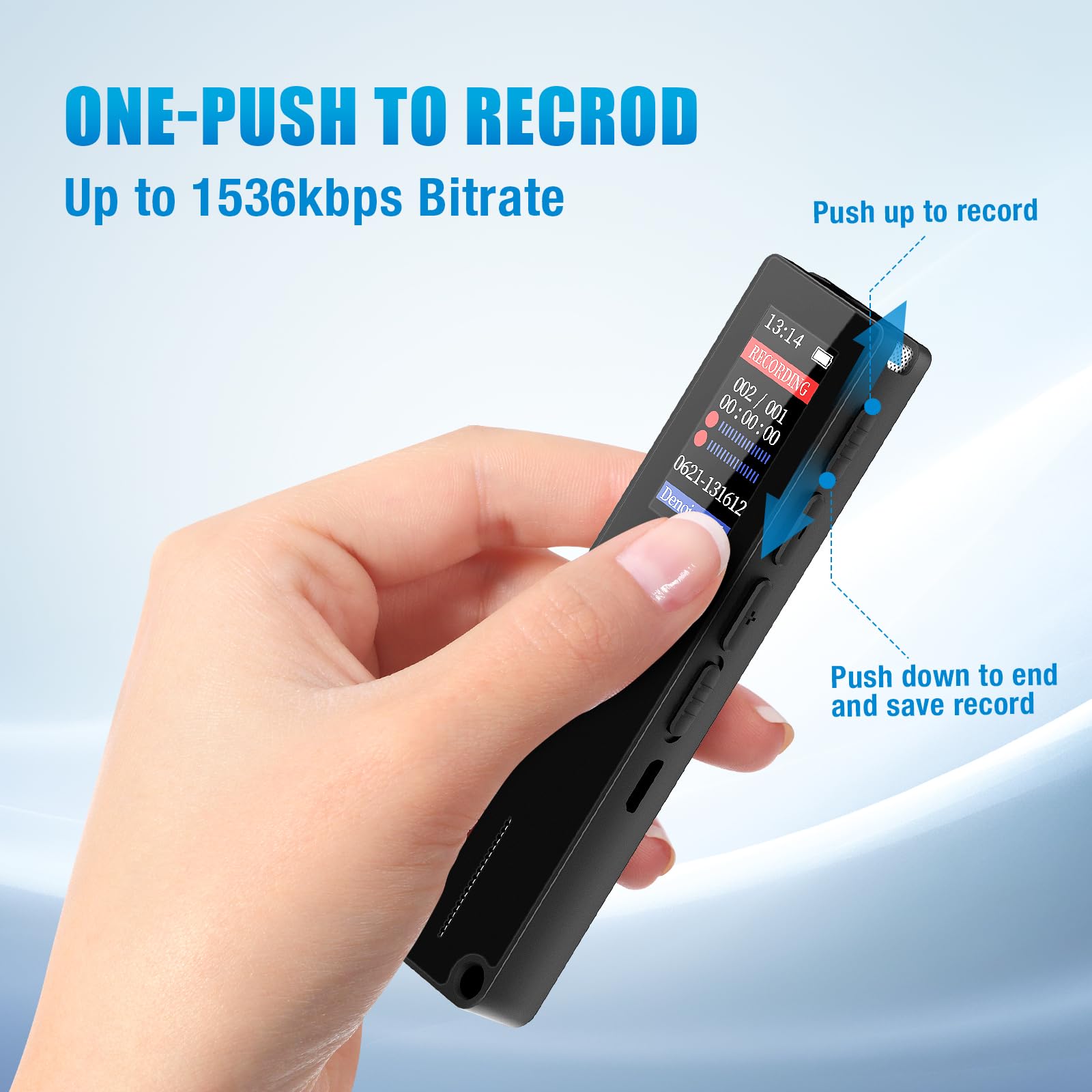 Voice Recorder, 64GB Digital Voice Recorder with Playback Noise ...