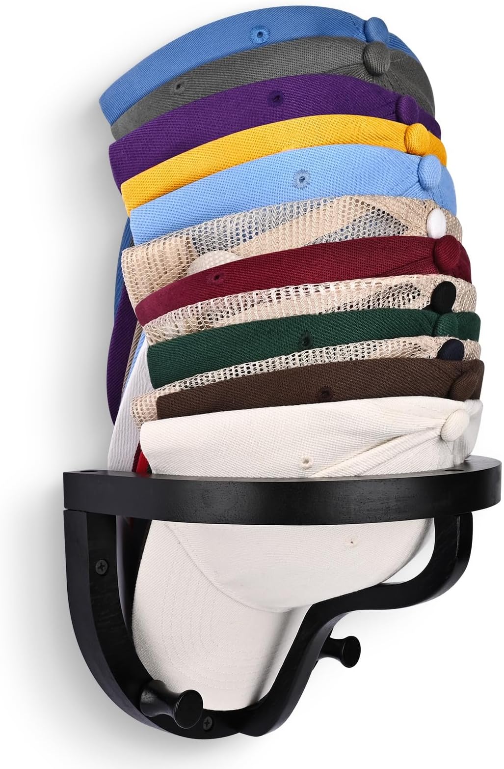 Amazon.com: HYDERMUS Hat Rack for Wall and Door Hat Organizer for 30 ...