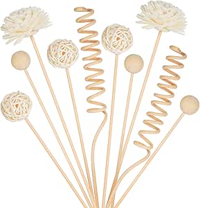 Amazon.com: Reed Diffuser Stick,WUTAOBON 10Pcs 10Inch Natural Rattan Flower Reed Fragrance ...
