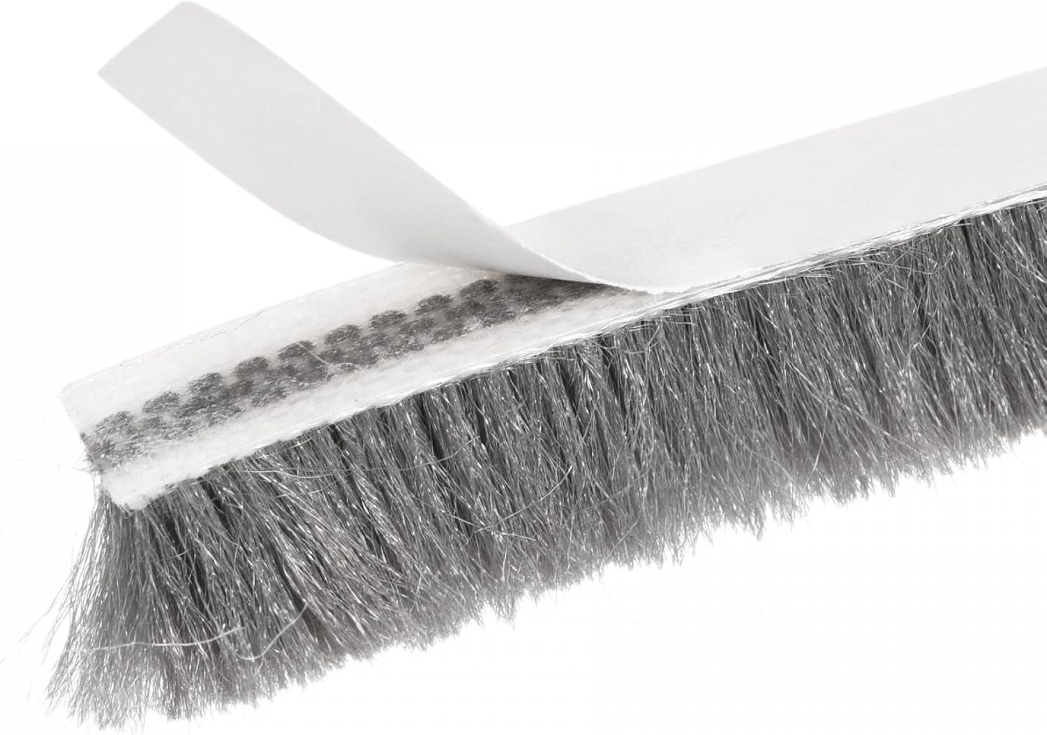 sourcing map Adhesive Brush Seal Weather Stripping (15/32" x9/32 x49 ...