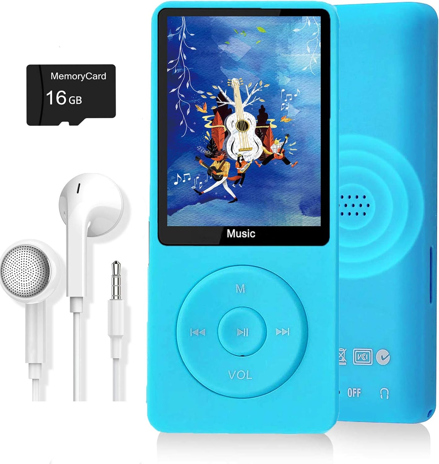 Amazon.com: MP3 Player, Music Player with 16GB Micro SD Card, Build-in ...