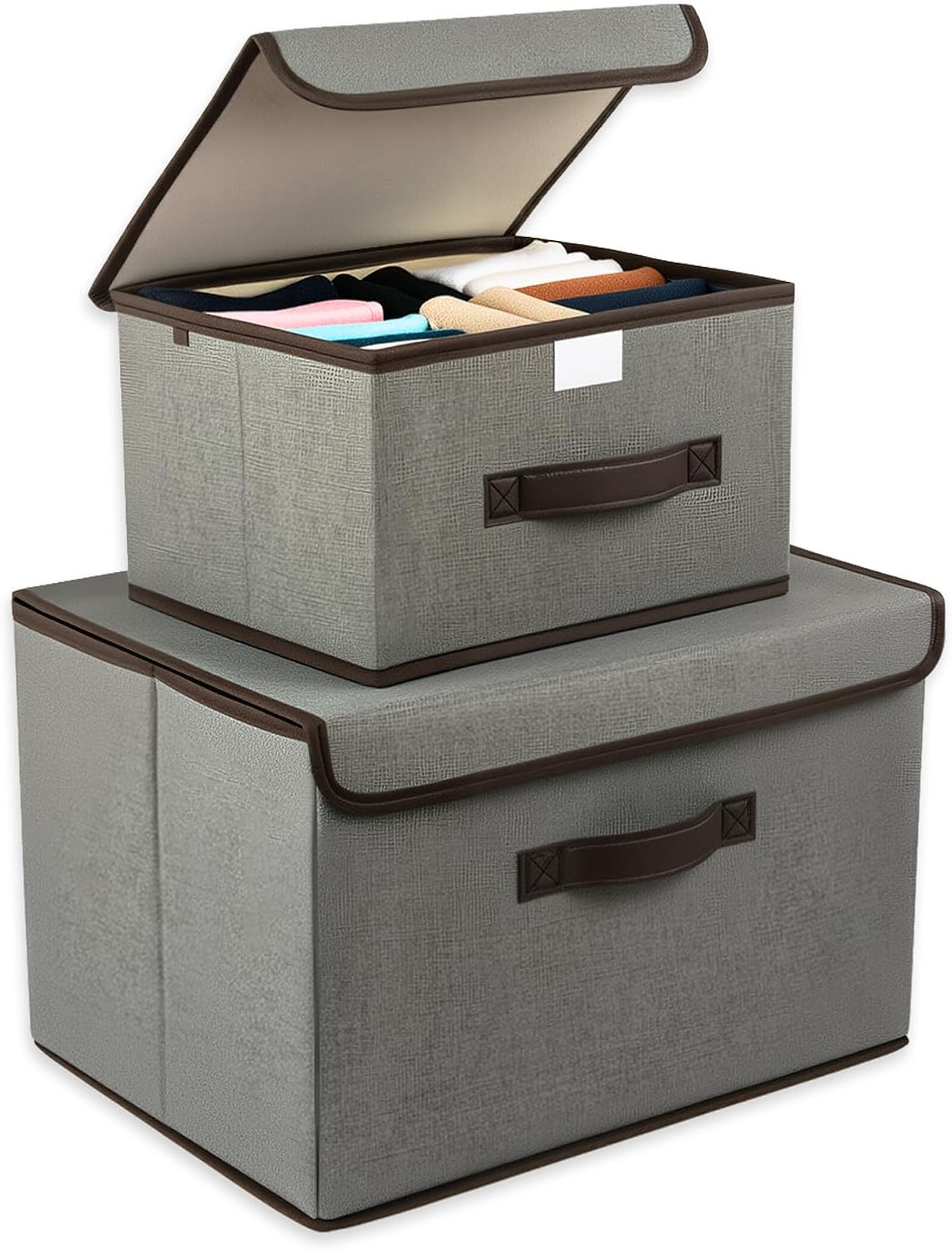Amazon.com - XXKMDXW Fabric Foldable Storage Boxes [2-Pack] Large ...