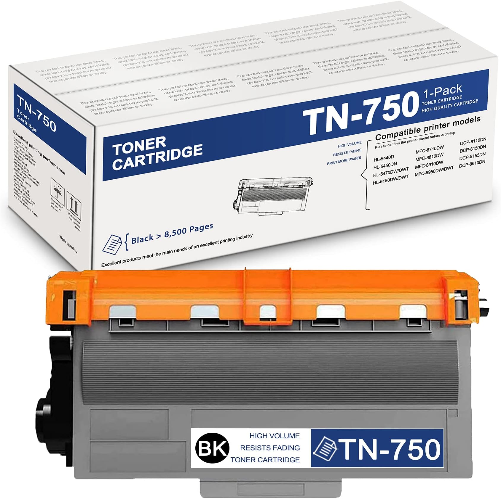 Amazon.com: 1 Pack TN750 TN-750 High Yield Black Toner Cartridge ...