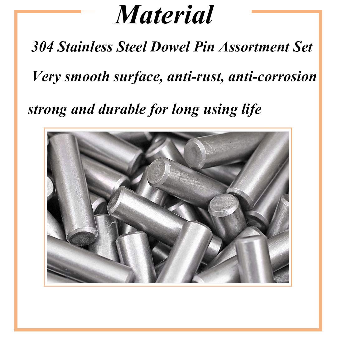 Snapklik.com : 80 Pieces Dowel Pin Stainless Steel Shelf Support Pin ...