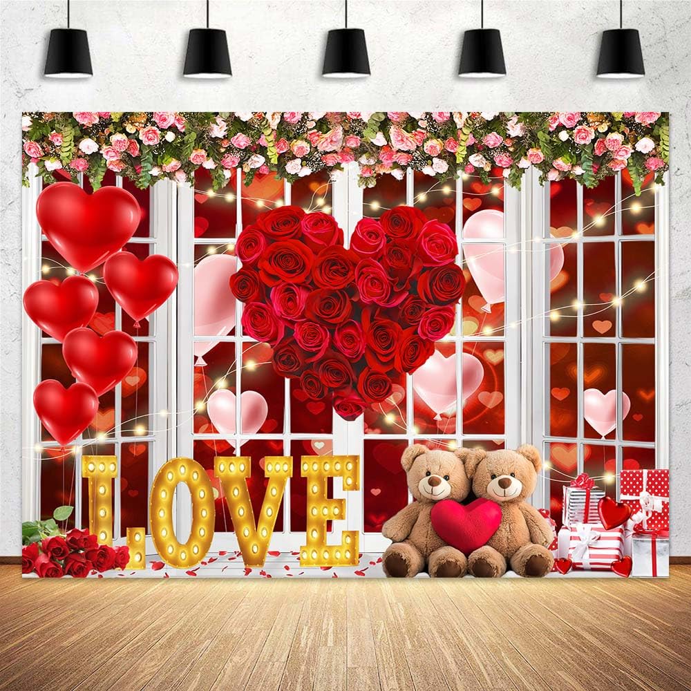 Amazon.com : Valentine Backdrop Background for Photography Happy ...