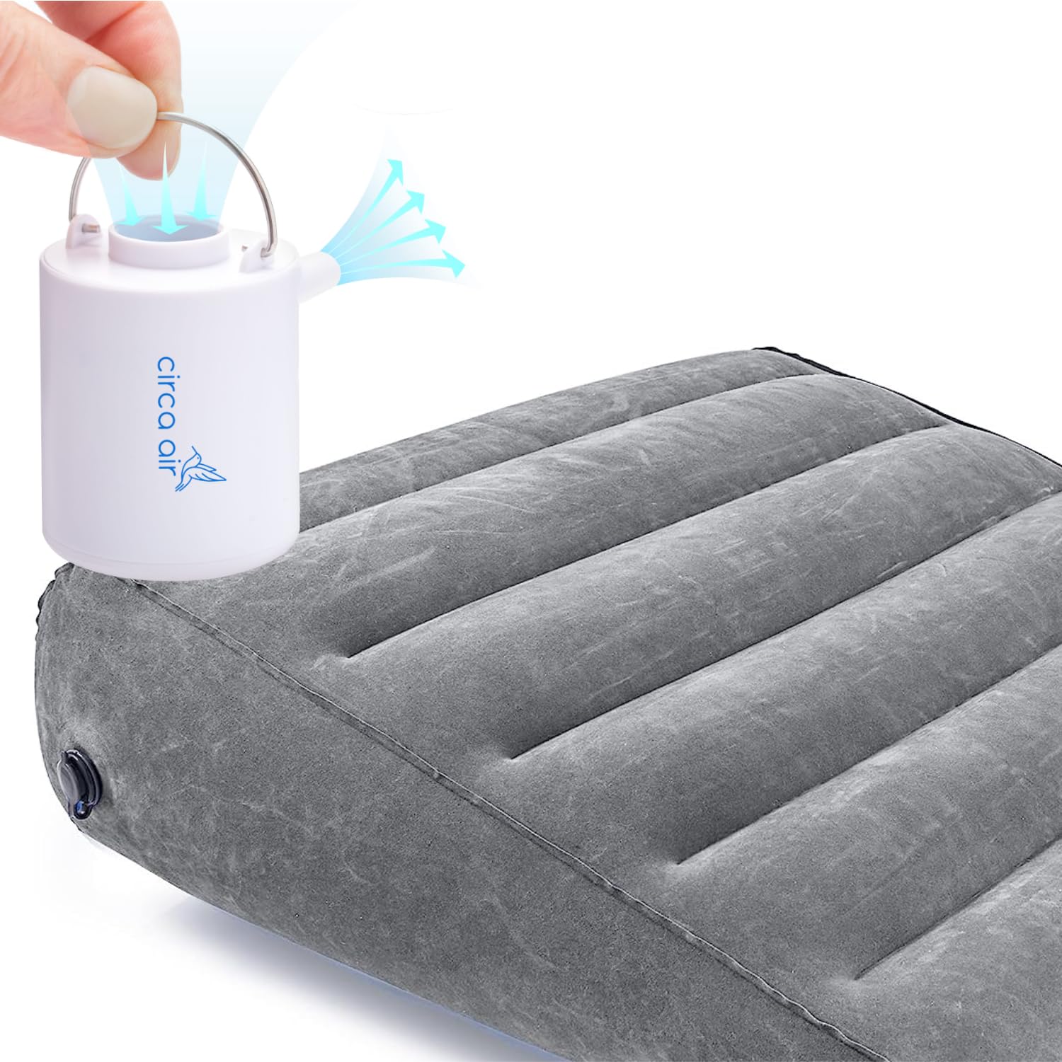 Amazon.com: Circa Air Inflatable Wedge Pillow (Gray 24") and Mini Pump ...