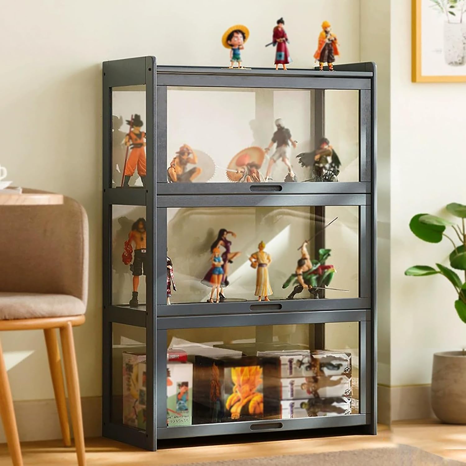 Natural Bamboo Collection Box Storage Cabinet Display Cabinet ...