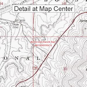 Amazon.com : USGS Topographic Quadrangle Map - Anderson Ranch Dam ...