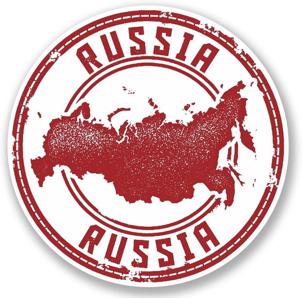 Amazon.com - 2 x 10cm/100mm Russia Russian Vinyl Sticker Decal Laptop ...