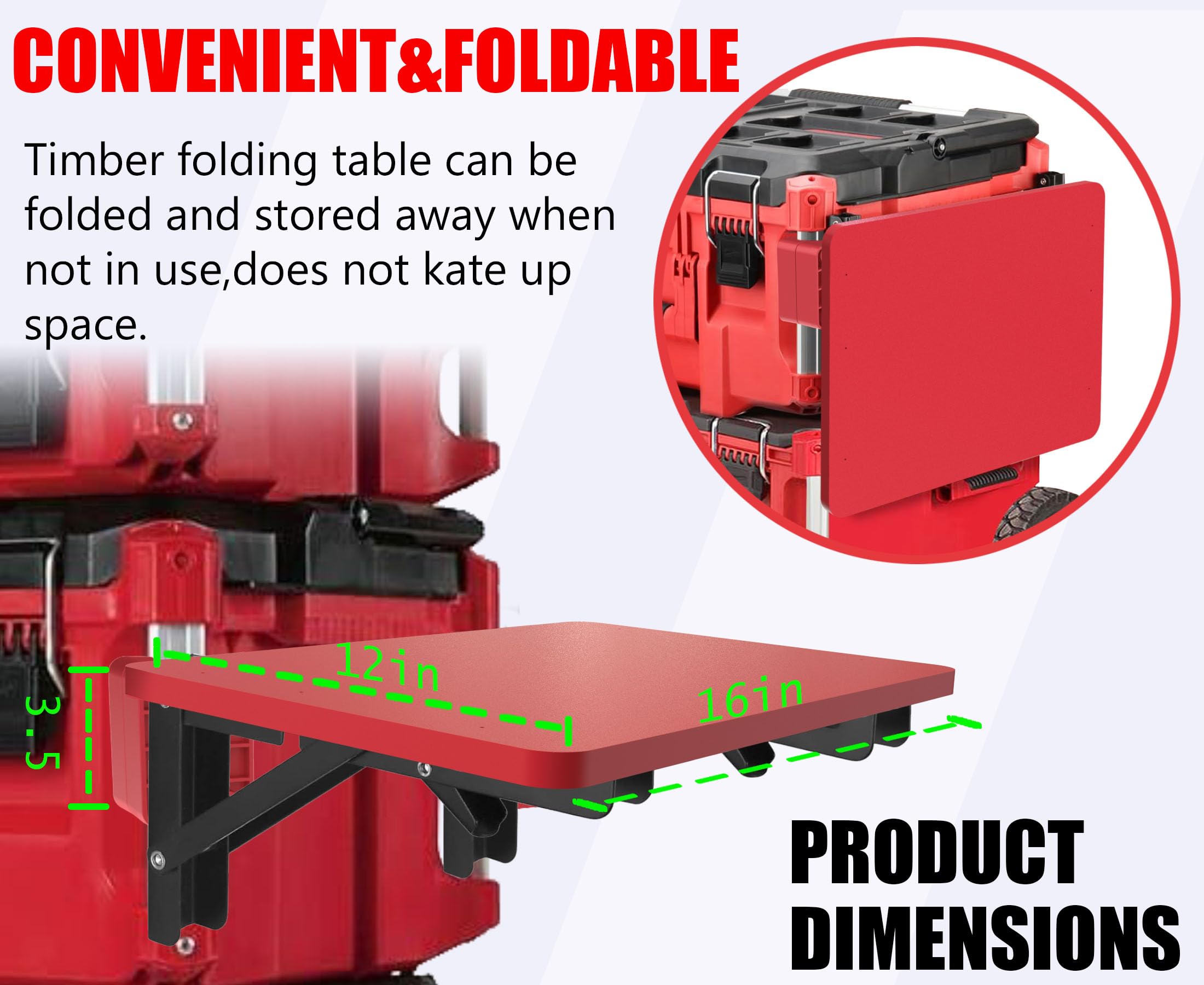 Toughbuilt Stacktech Foldable Work Table For Milwaukee Packout - Heavy ...