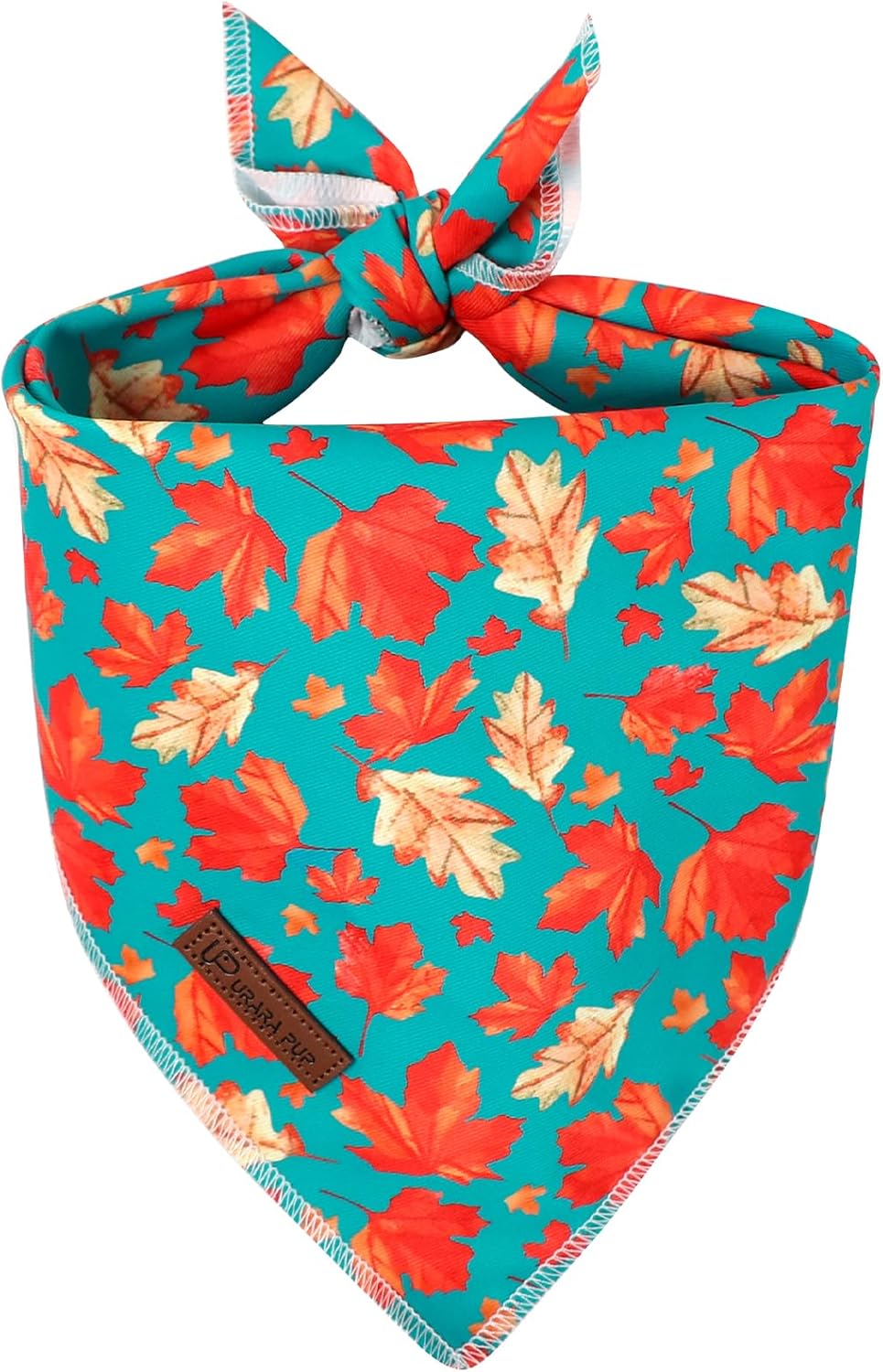 Amazon.com : UP URARA PUP Fall Dog Bandana – Green Maple Leaf Triangle ...