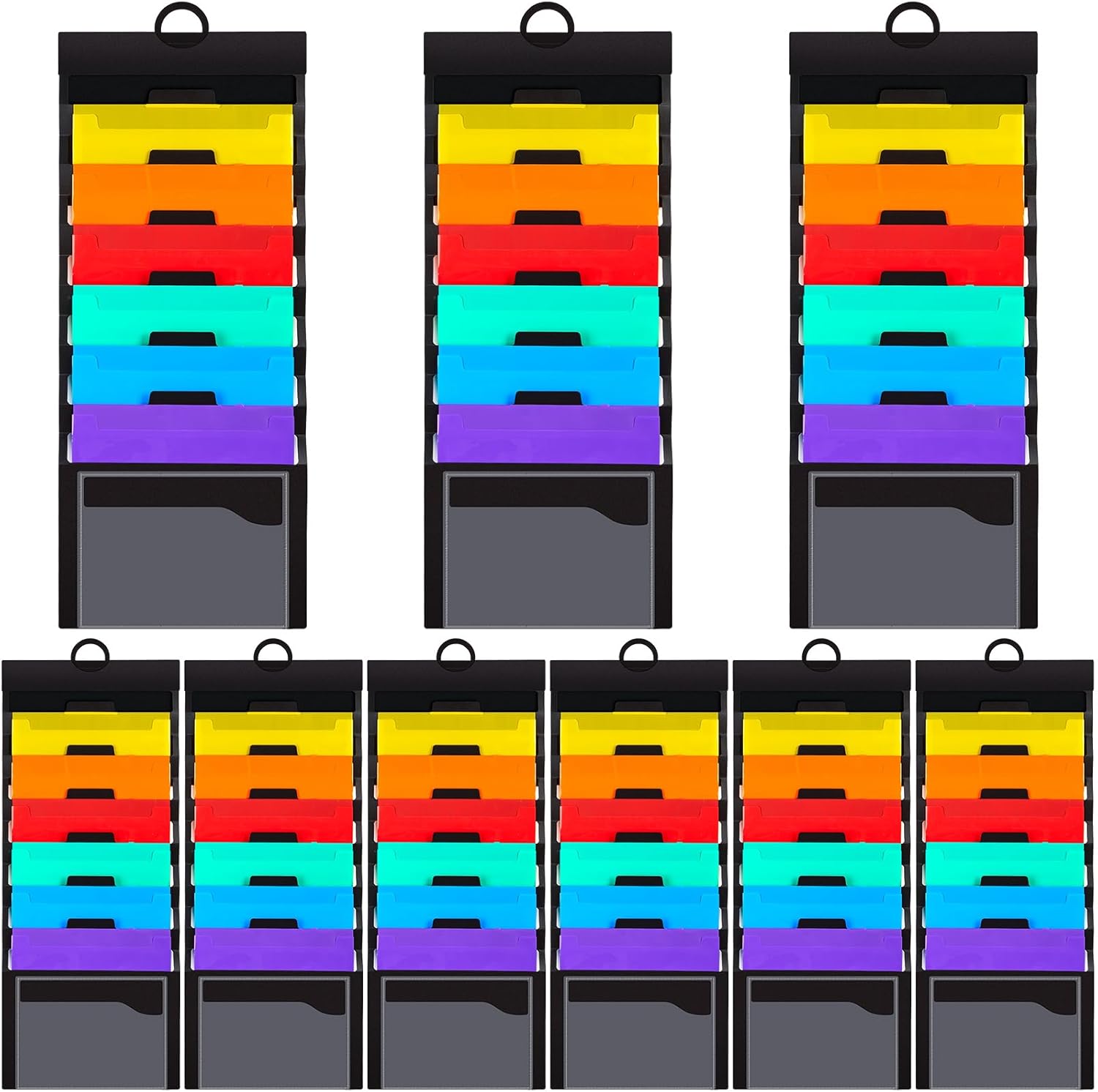 Yahenda Cascading Wall Organizer A4 Size Wall File Organizer 6 Pockets ...