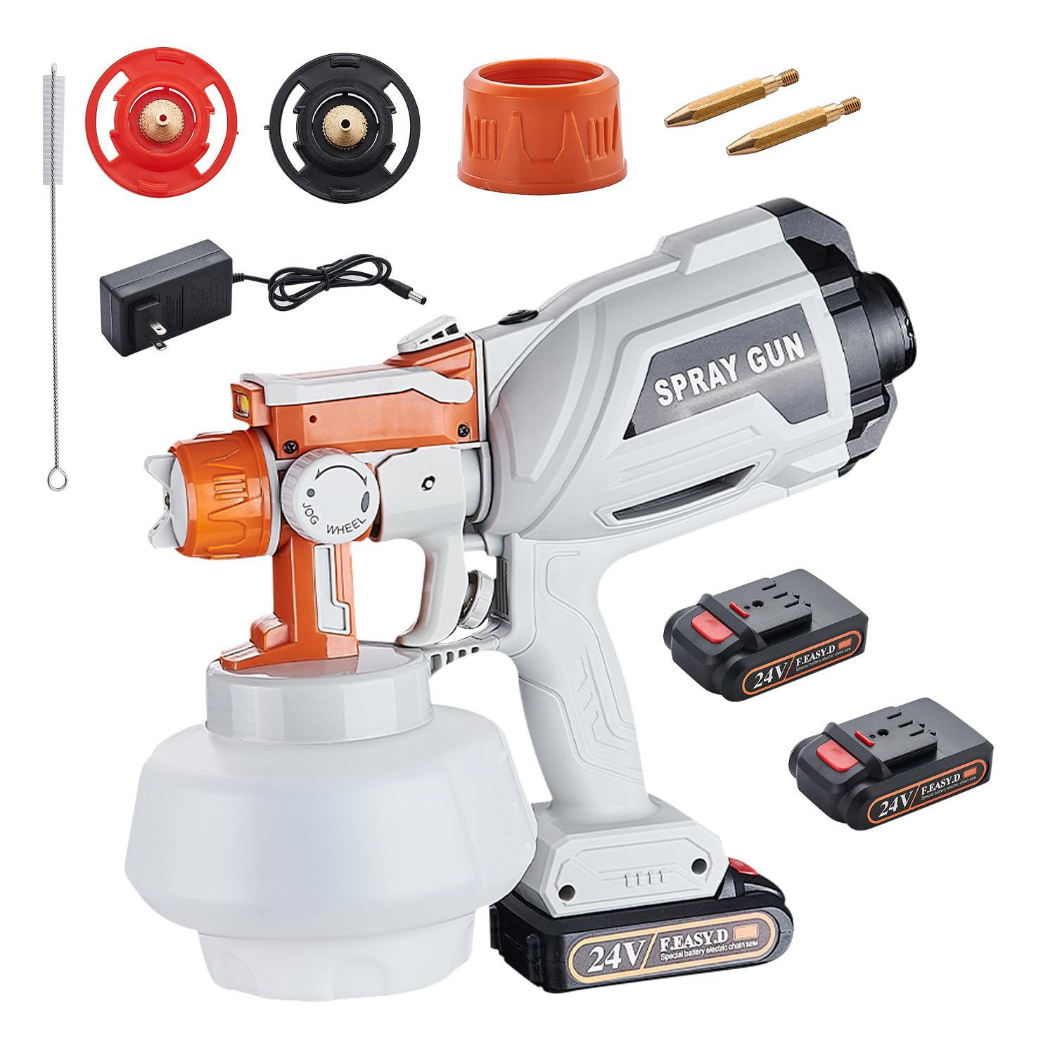 Amazon.com : Cordless Paint Sprayer with 24V 2.0Ah Batteries, HVLP ...