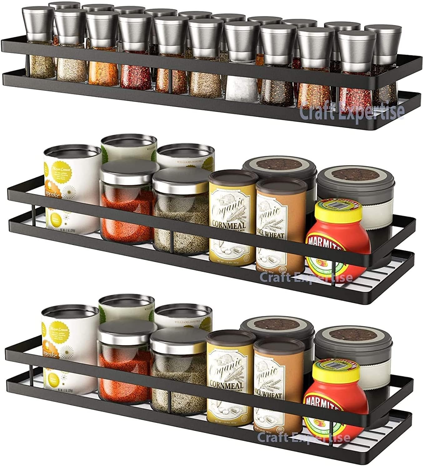 IBELL Multifunctional Wall-Mounted Kitchen Storage Organizer Rack with ...