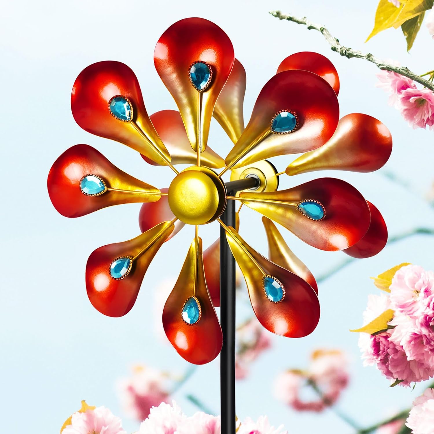 Amazon.com: Hourseat Wind Spinner，Wind Spinner Large Outdoor Metal,Two ...