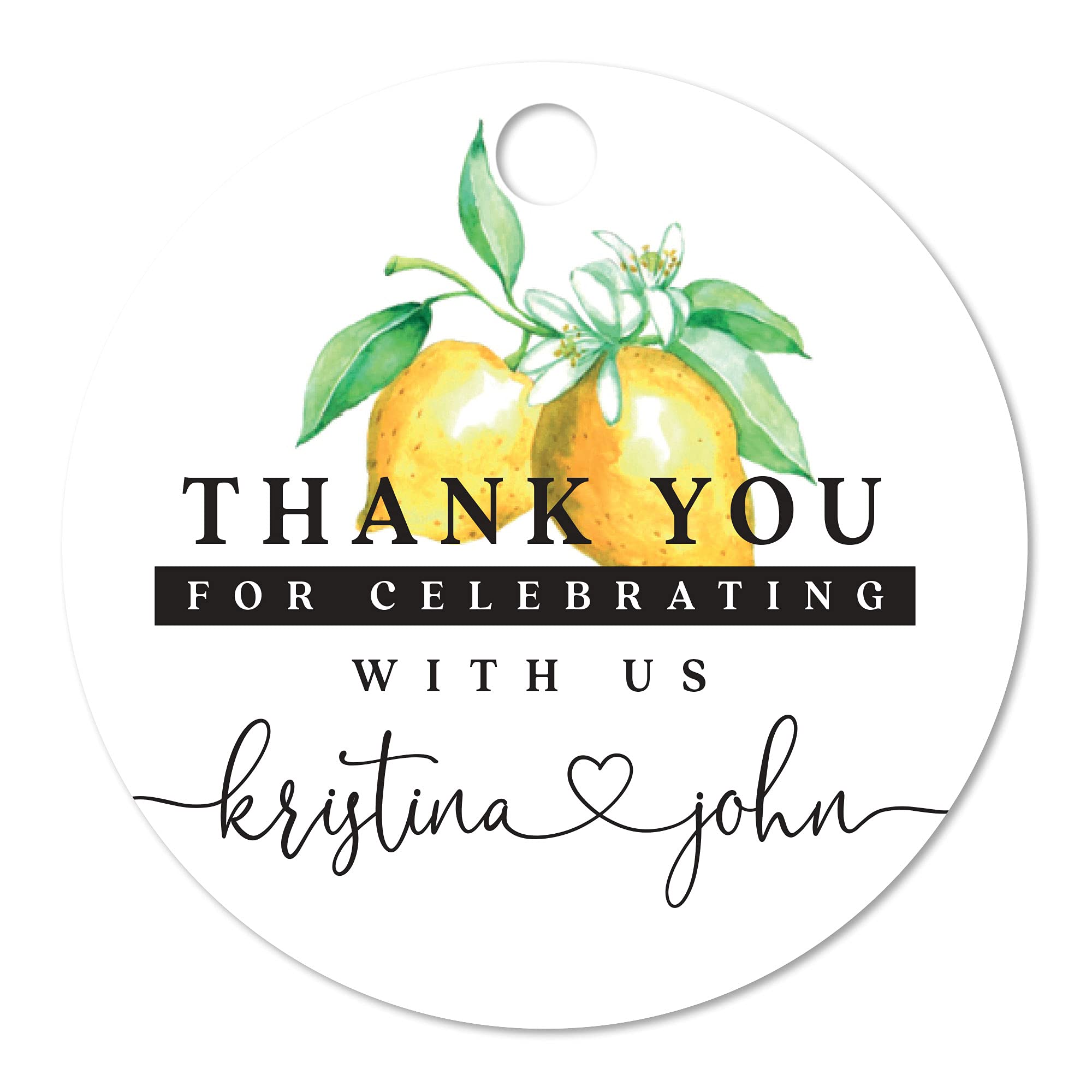 Lemon Wedding Favor Tags