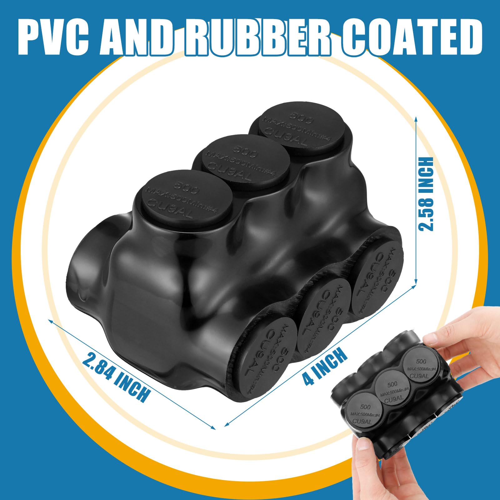 Snapklik.com : Copkim 3 Pcs Black Multi Cable Connector, 3 Wire Ports ...