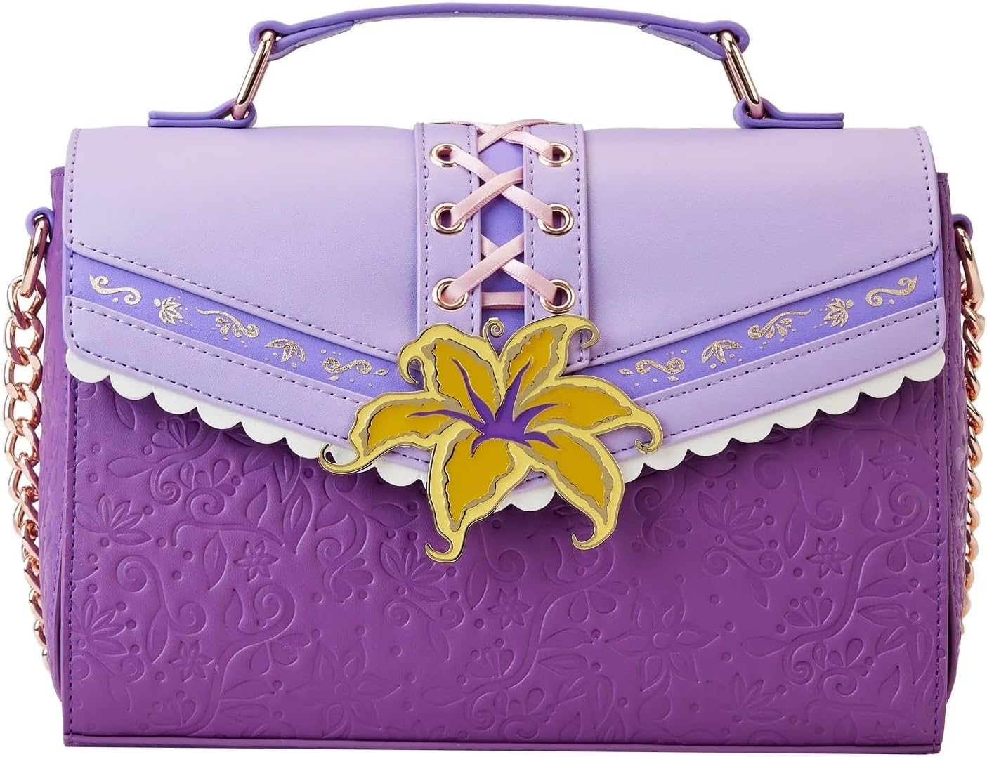 Loungefly Disney Tangled Rapunzel Cosplay Magic Flower Crossbody Womens ...