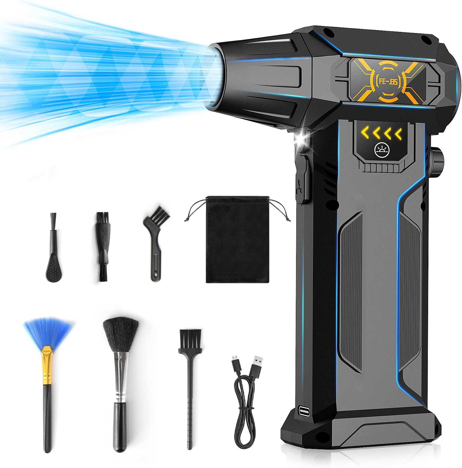 Immver Compressed Air Duster Cleaner for PC, 150,000RPM Air Blower with ...