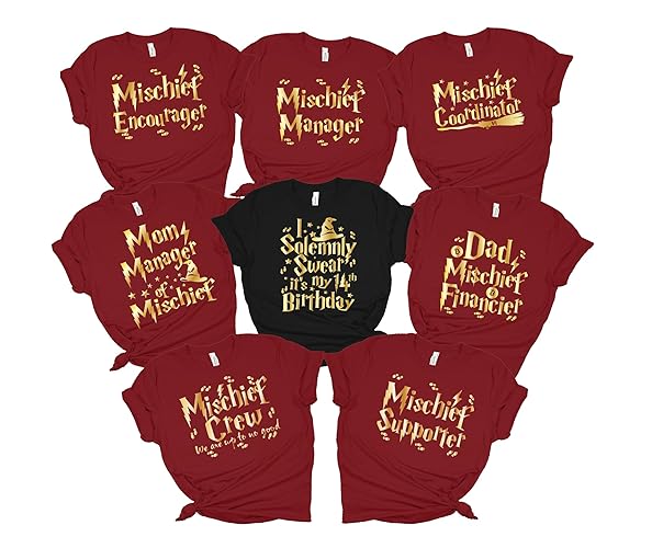 Amazon.com: Birthday Party Shirts, Mischief Crew Shirts, Birthday ...