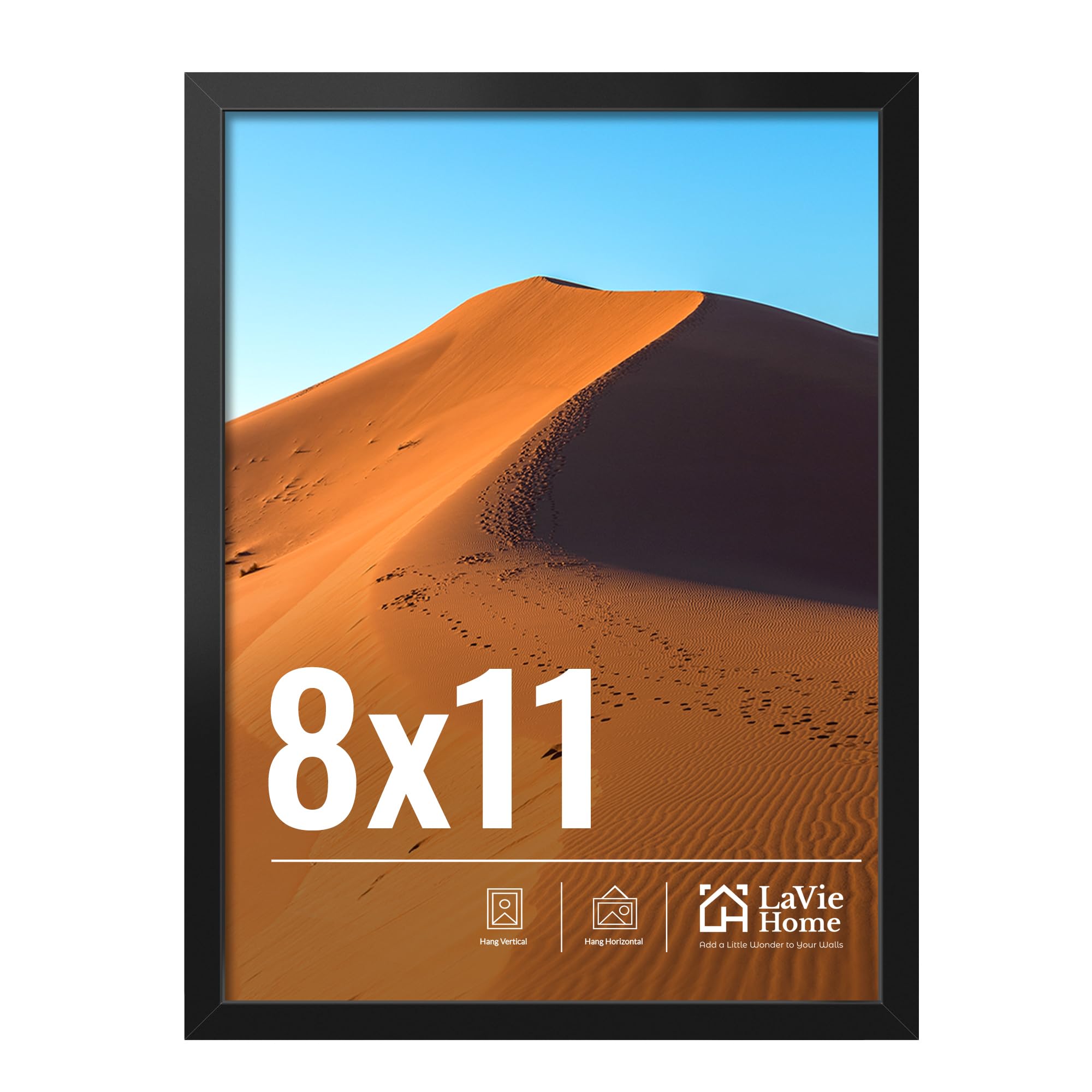 Amazon.com - LaVie Home 8x11 Picture Frame for Wall Display, 8x11 Black ...