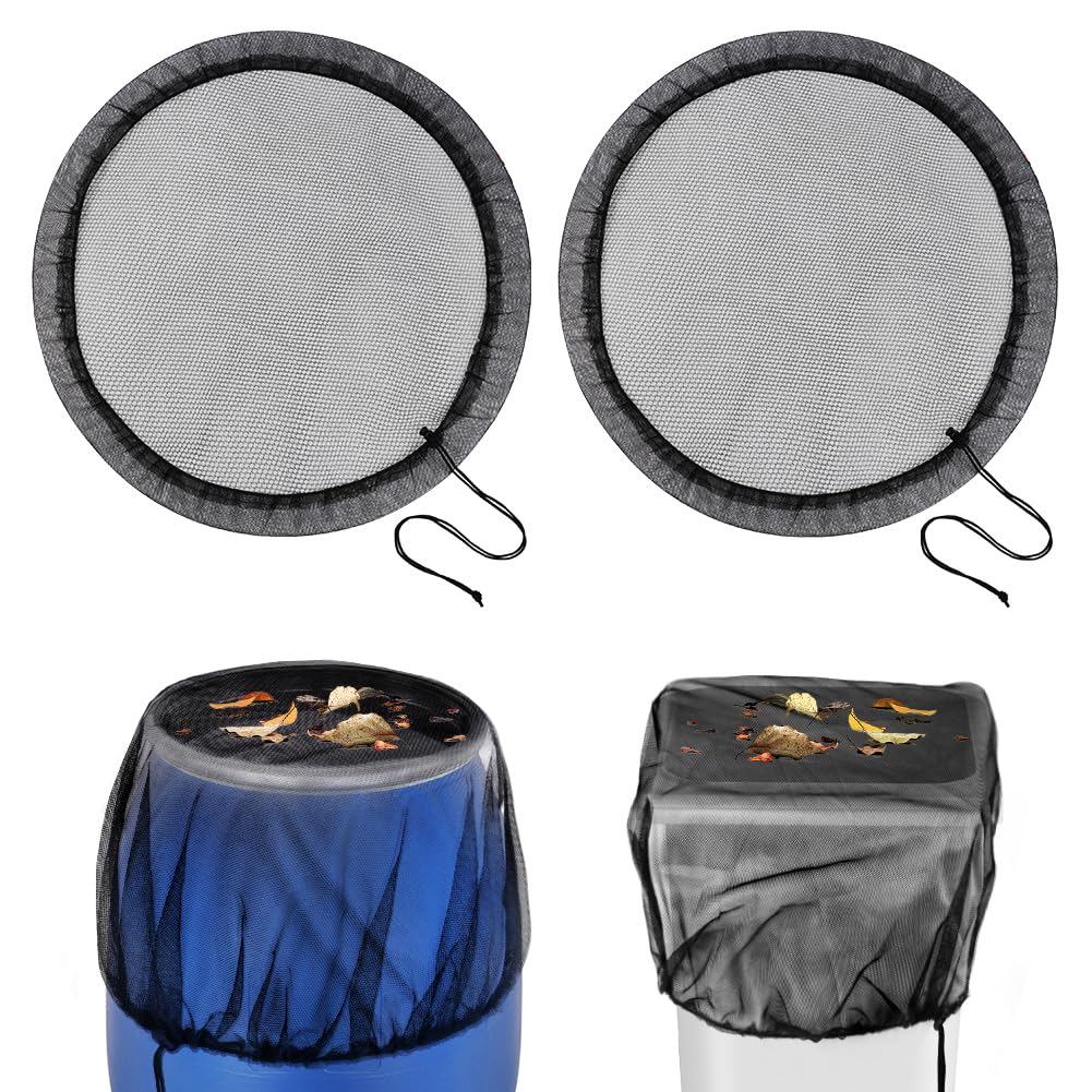 OFFCUP Mesh Cover for Rain Barrels, 2pcs Rain Barrel Cover, 80cm Rain ...