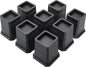 Amazon.com: BTSD-home Adjustable Bed Risers 2,3 or 4 Inch Heavy Duty 8 ...