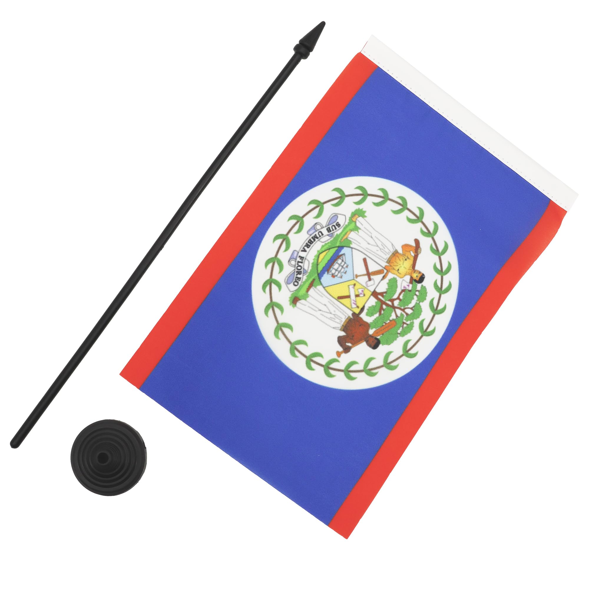 AZ FLAG – Belize Table Flag 5” x 8” – Belizean Office Flag 100% ...