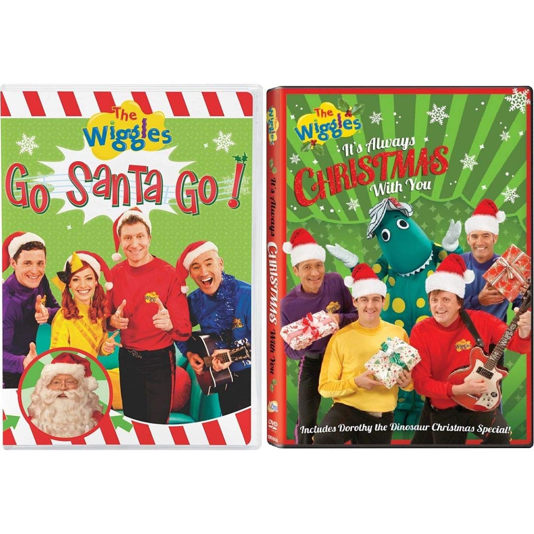 Amazon.com: The Wiggles (2 DVD Set): Go Santa Go / It's Always ...