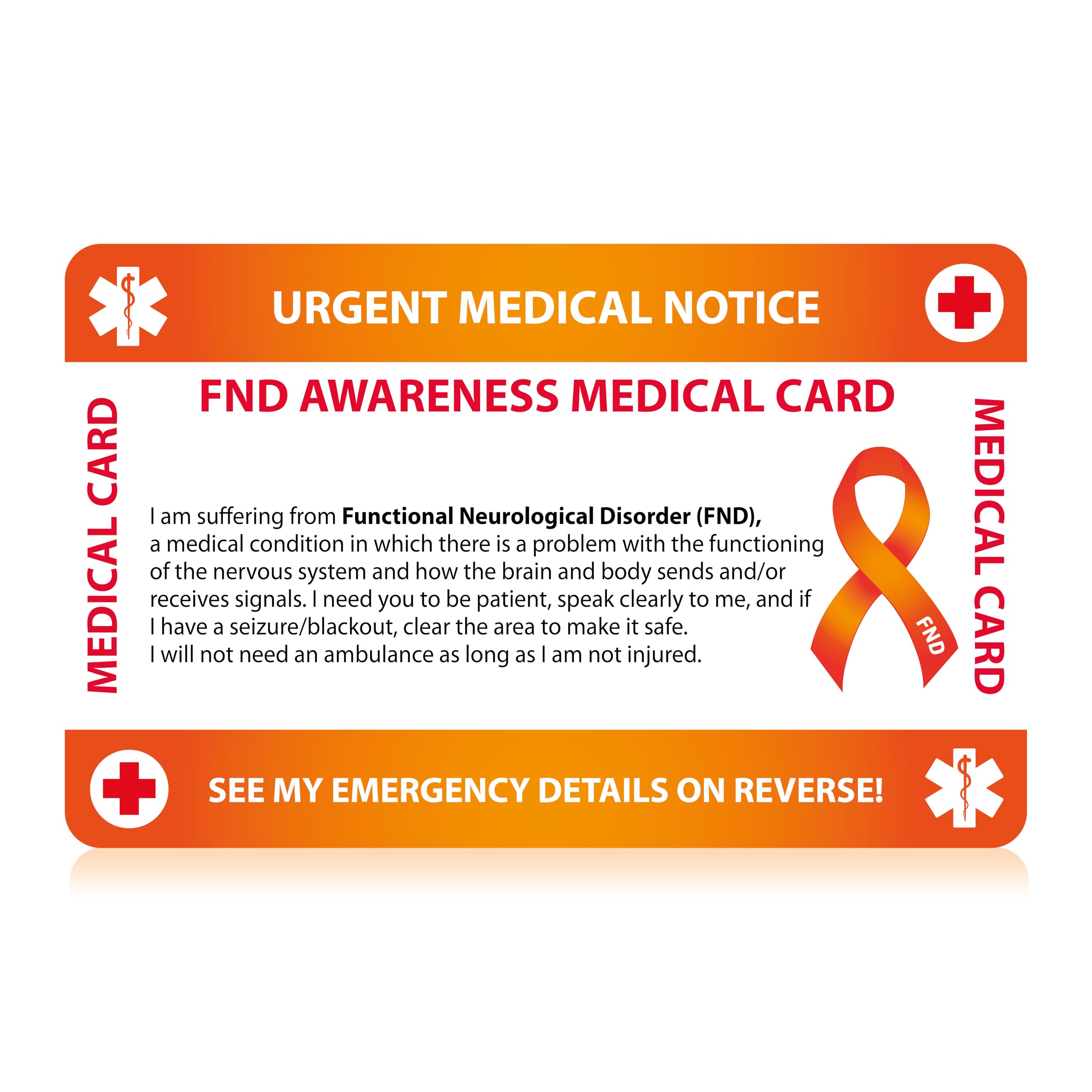 Buy Functional Neurological Disorders (FND) Medical Card, FND Card with ...