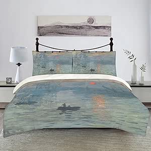 Amazon.com: Hdjxbdhsv Monet Duvet Cover King - Impression Sunrise ...