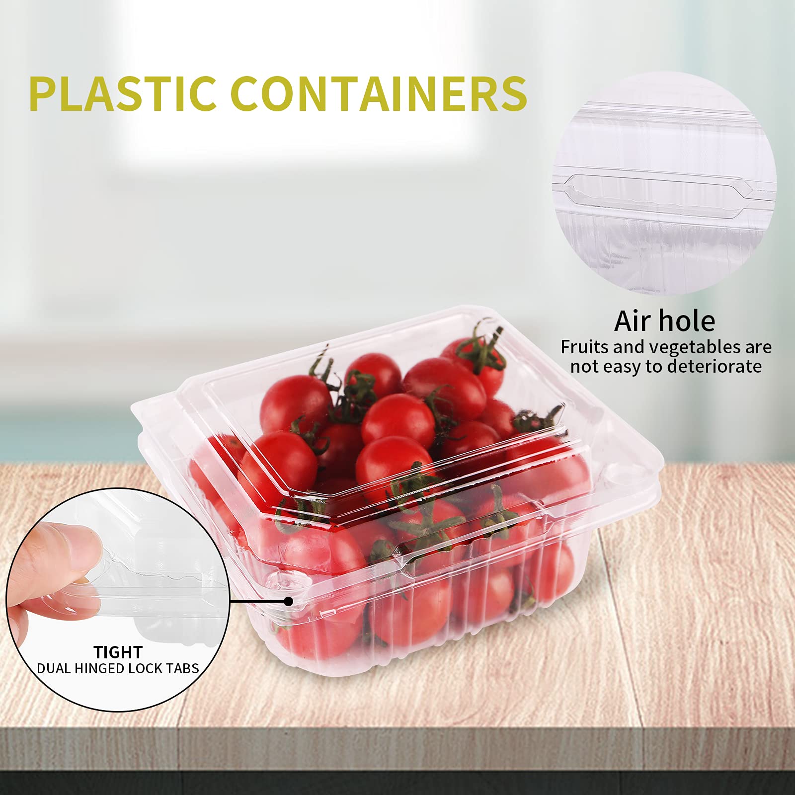 Buy Laojbaba Disposable Transparent Plastic Packaging Box (50 Count ...