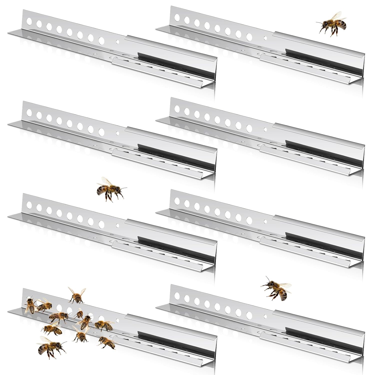Amazon.com: Gisafai 8 Pcs Bee Hive Entrance Reducer Guard Sliding for 8 ...