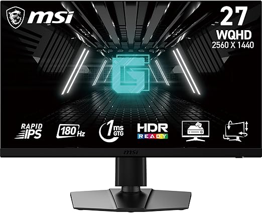 MSI G272QPF 27" Widescreen IPS LED Black Monitor (2560x1440/1ms/2xHDMI ...
