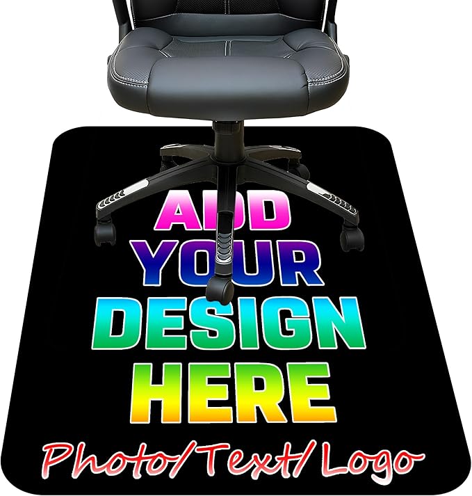 Amazon.com : iPrint Personalized Gaming Chair Mat with Photo Text Logo ...