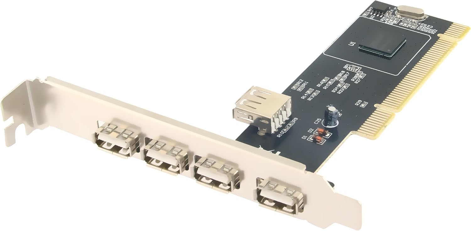 Amazon.com: Sabrent 5-Port USB 2.0 PCI Card Adapter (SBT-ALI5Y ...