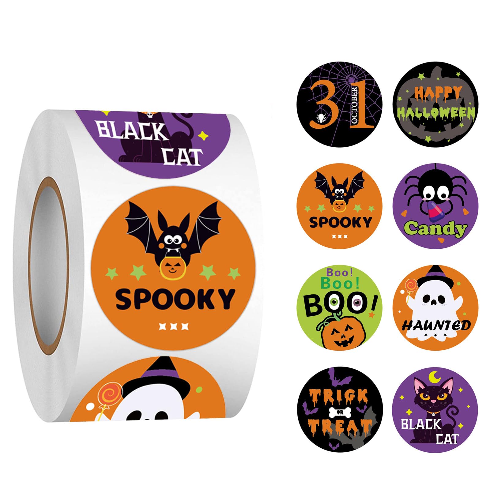 Amazon.com: 500 PCS Halloween Round Stickers, 1.5 inch Halloween ...